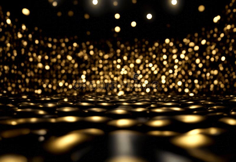 Concert Presentation Gold Show Black Design Luxury Background Stock ...