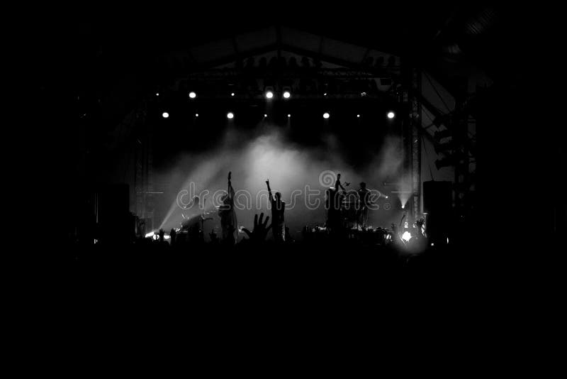 Concert rock scene stock photo. Image of live, club, group - 89766900