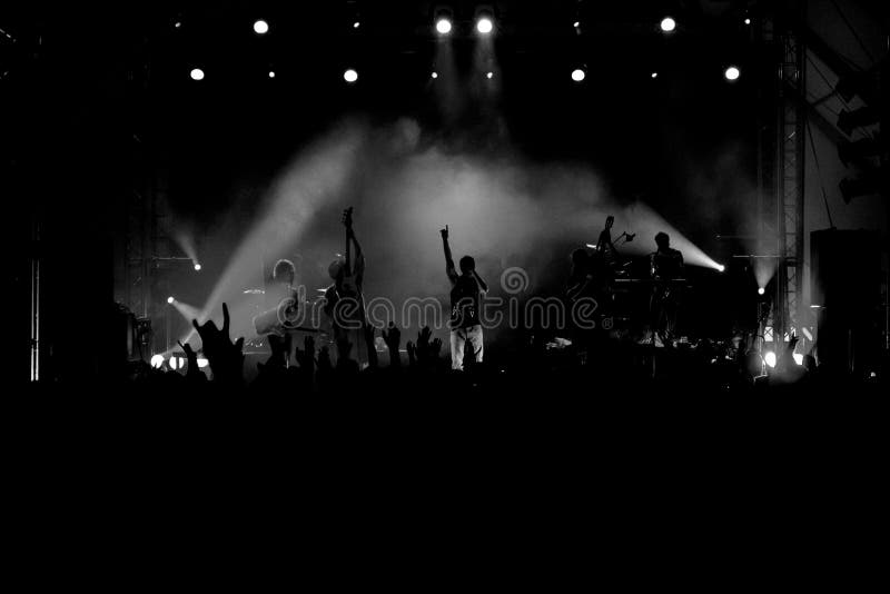 Concert rock scene stock image. Image of electric, decoration - 89767137