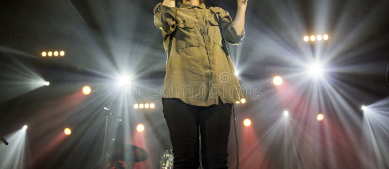 Concert rock scene stock photo. Image of club, crowd - 90064906