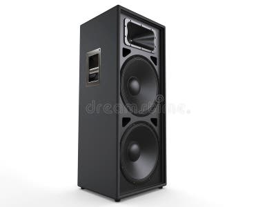 Concert Speaker - Side View Stock Illustration - Illustration of bass ...
