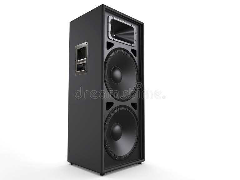 Concert Speaker - Side View Stock Illustration - Illustration of bass ...