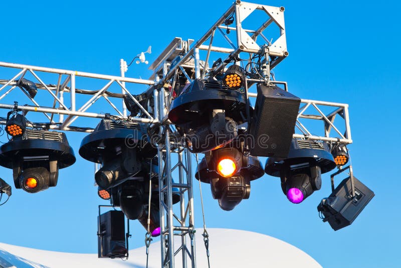 Concert spotlights stock photo. Image of concert, scale - 25909580