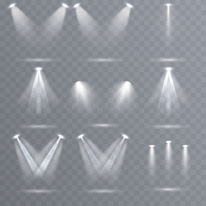 Concert Spotlights and Professional Stage Lighting Effects Stock Vector ...