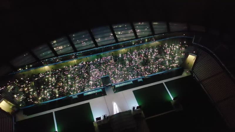 Concert at the Stadium Bird S-eye View Stock Footage - Video of thames ...