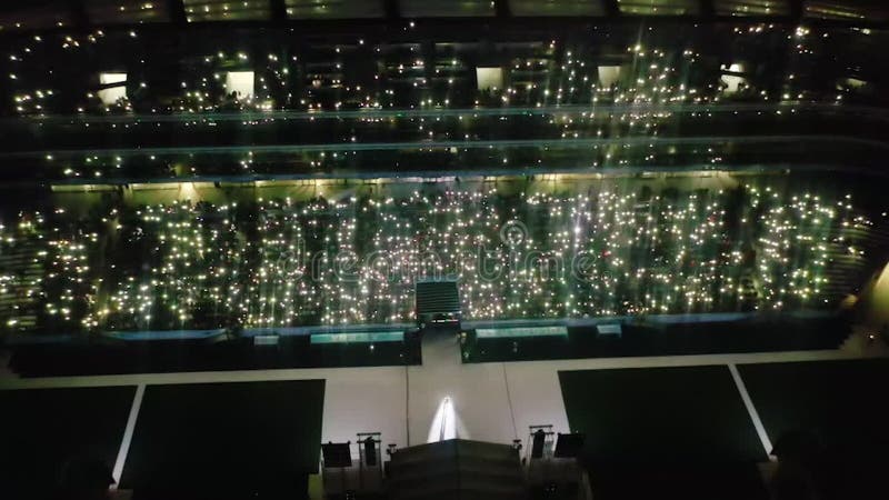 Concert at the Stadium Bird S-eye View Stock Footage - Video of thames ...