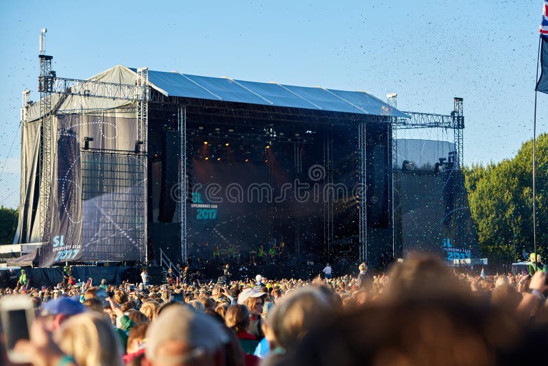 Concert Stage in Festival in Denmark Editorial Photography - Image of ...