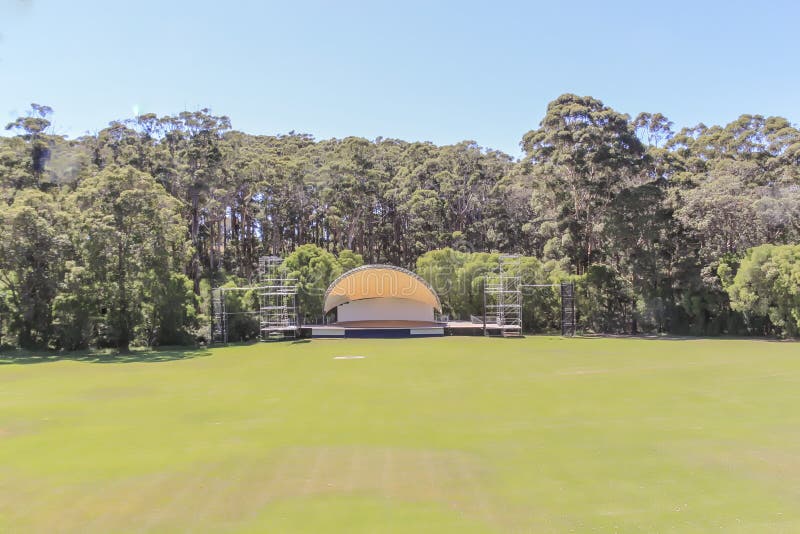 Concert Stage Fully Set Up at a Winery Stock Photo - Image of event ...