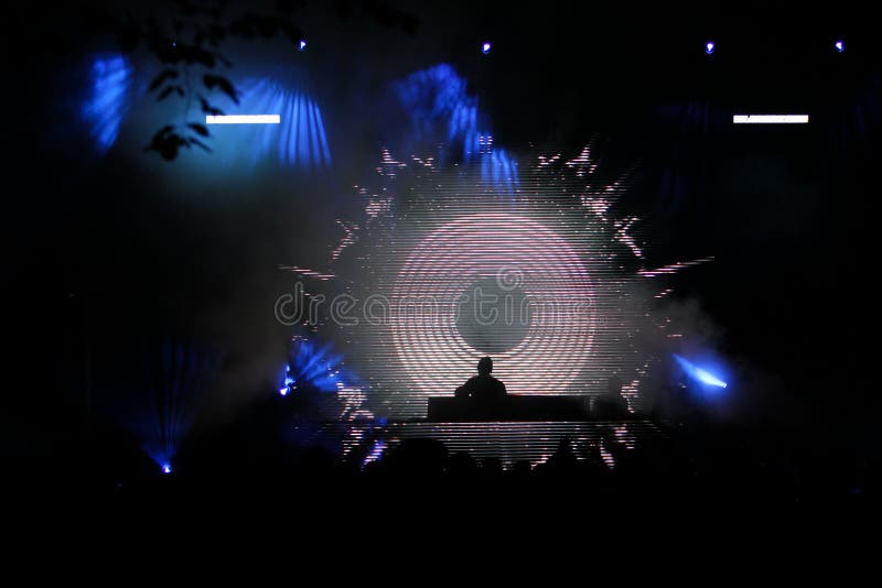 Concert stage at night stock photo. Image of joyous, dance - 76298492