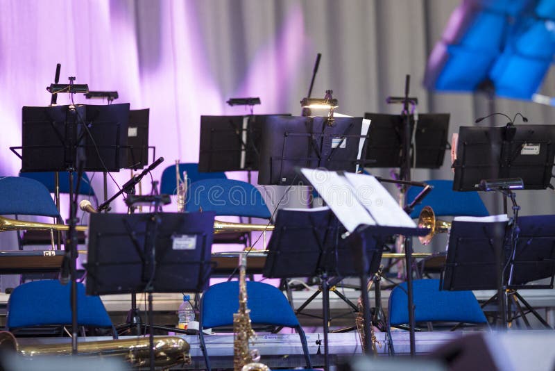 Concert stage orchestra stock photo. Image of stage, concert - 41663246