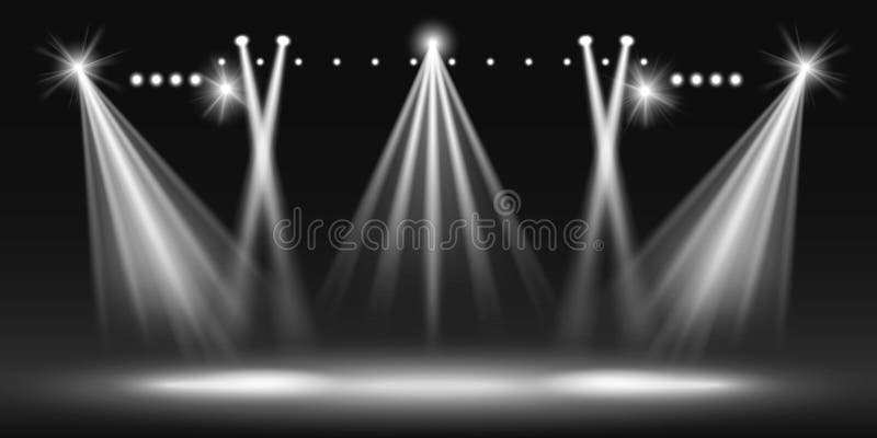 Concert Stage Spotlight Beam Setup Stock Illustration - Illustration of dark, night: 402775185
