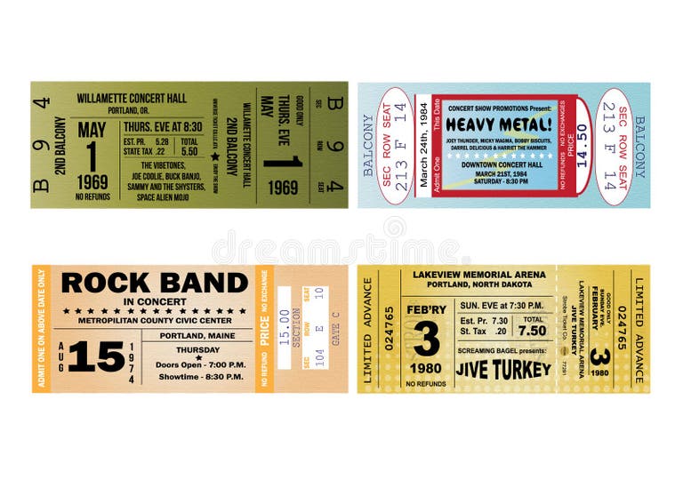 Concert Ticket Illustrations Stock Vector - Illustration of admission ...