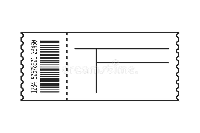 Concert Ticket Template Vector Stock Vector - Illustration of black ...
