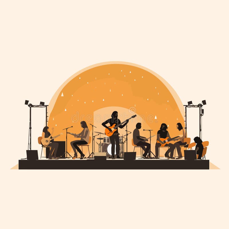 Concert Vector Flat Minimalistic Isolated Illustration Stock Vector ...