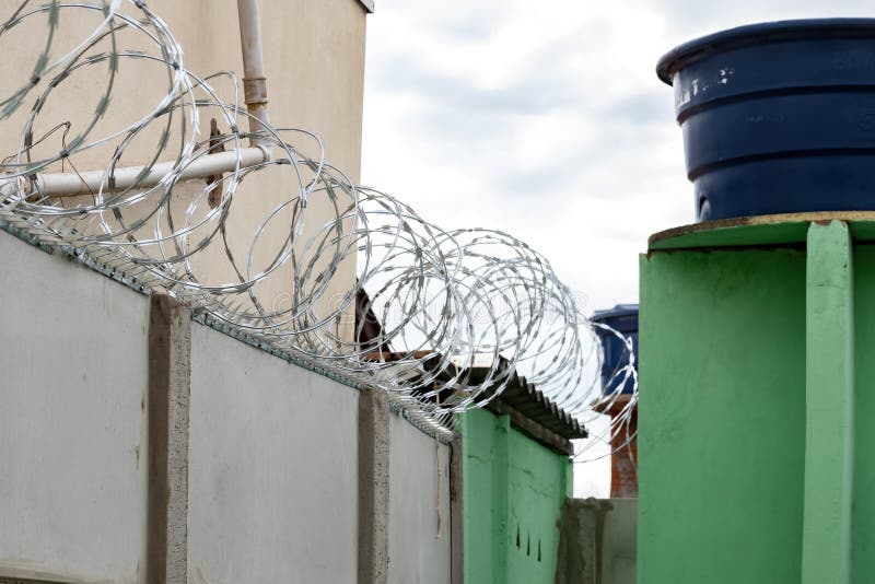 Concertina for Residential Protection Stock Photo - Image of guard ...