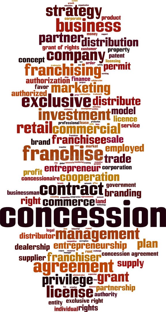 Concession word cloud stock vector. Illustration of investment - 215824753