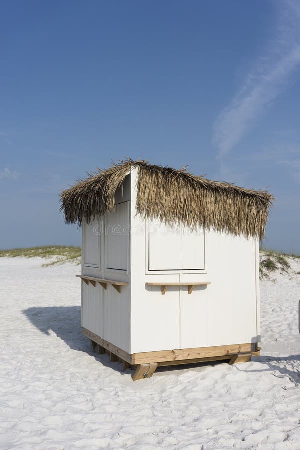 Concessions Stand Grass Shack at the Beach Stock Image - Image of park ...