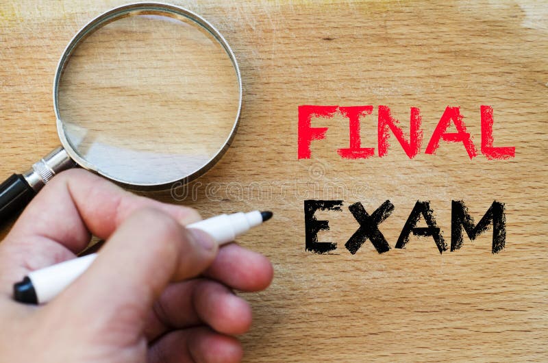 Concetto Del Testo Dell'esame Finale Fotografia Stock - Immagine di ...