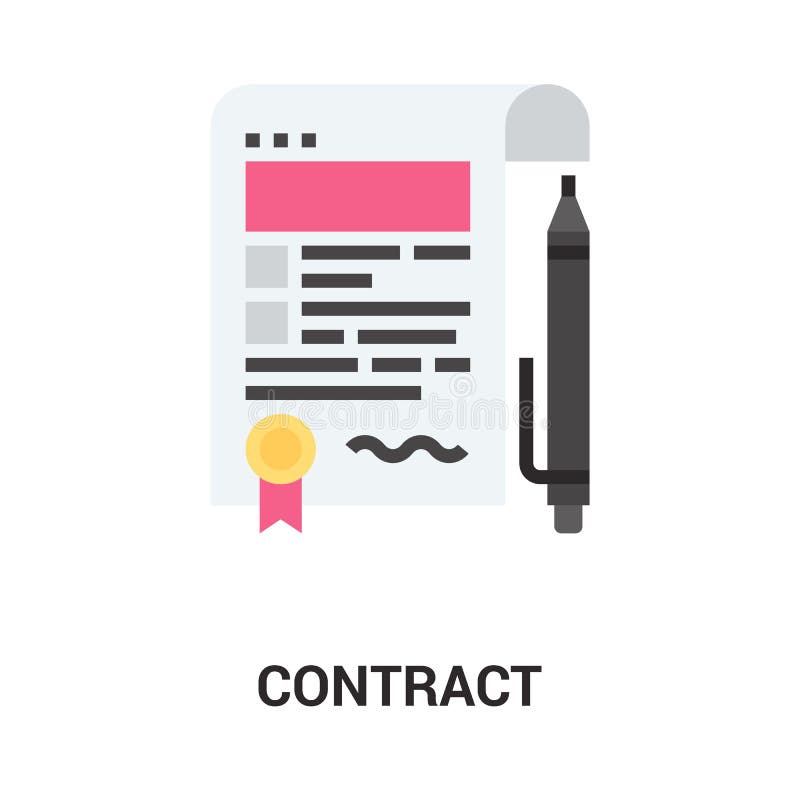 Concetto Dell'icona Del Contratto Illustrazione Vettoriale ...