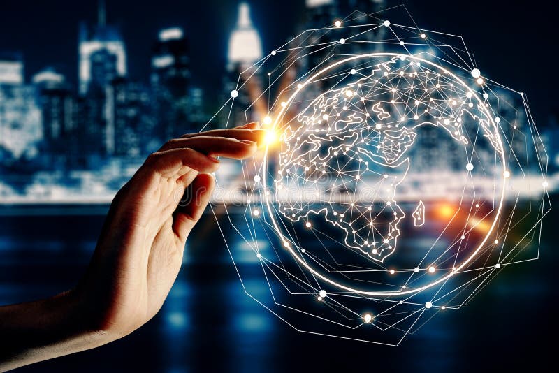 Concetto Della Comunicazione Globale Di Digital Immagine Stock ...