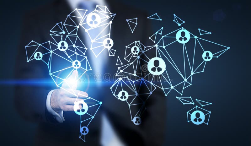 Concetto Della Rete Sociale Globale Illustrazione di Stock ...