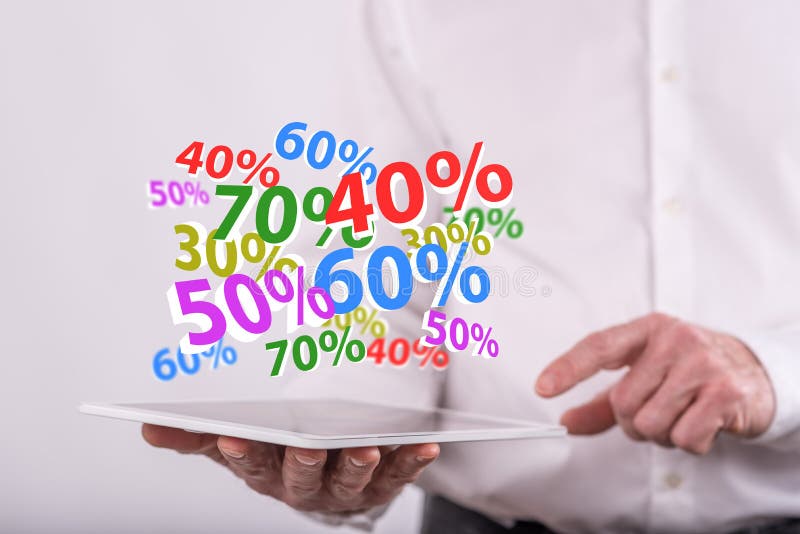 Concetto Dello Sconto Delle Percentuali Immagine Stock - Immagine di ...