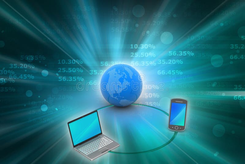 Concetto Di Comunicazione Di Internet E Della Rete Globale Immagine ...