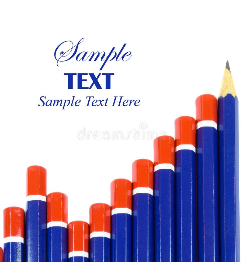 Concetto Di Grafico a Barre Con Matite Immagine Stock - Immagine di ...