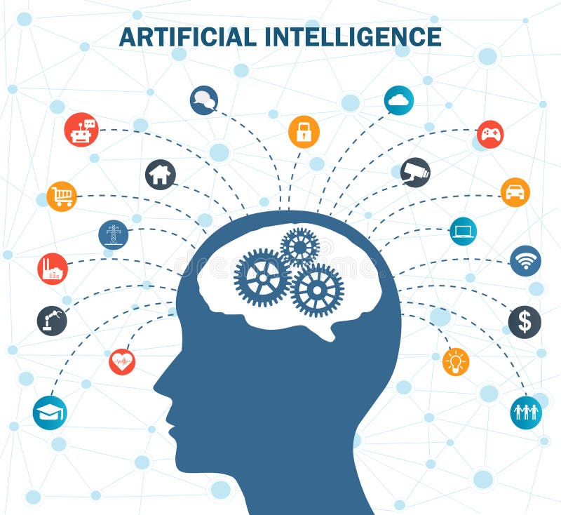 Concetto Di Intelligenza Artificiale Illustrazione Vettoriale ... Concetto Di Intelligenza Artificiale Illustrazione Vettoriale ...