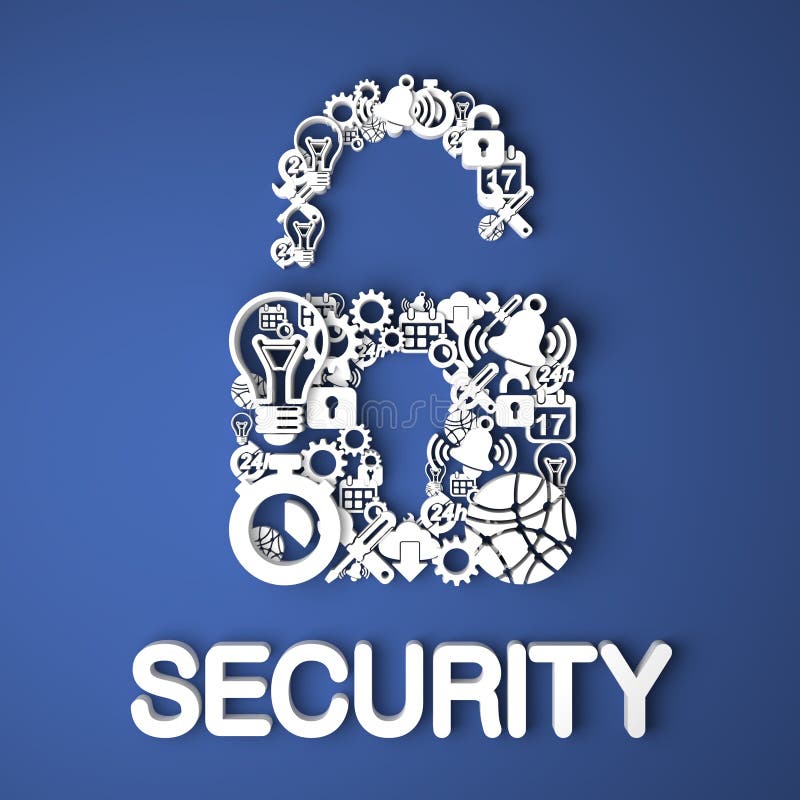 Concetto Di Sicurezza Di Internet. Illustrazione di Stock ...