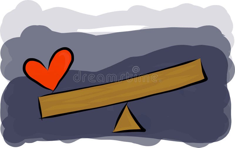 Concetto pesante del cuore illustrazione di stock. Illustrazione di ...