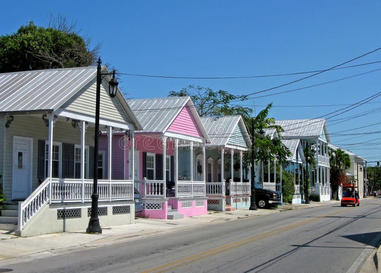 Conch houses, Key West stock photo. Image of home, gulf - 4785116