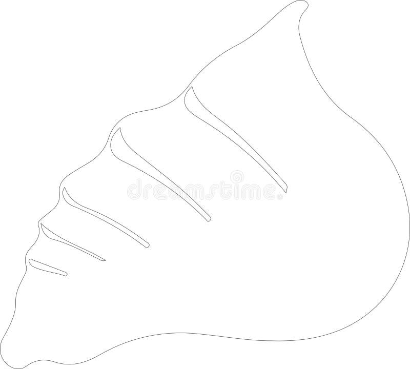 Conch Outline Silhouette Generative Ai Stock Vector - Illustration of ...
