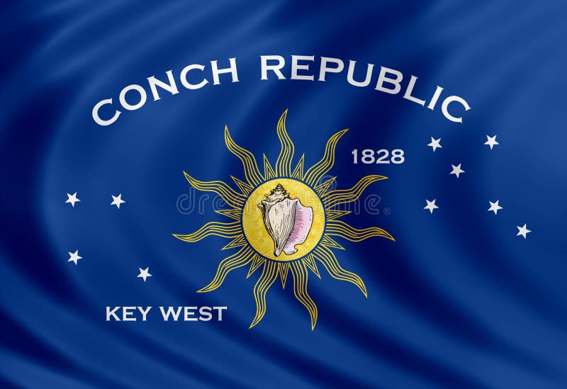 Conch Republic - Key West stock illustration. Illustration of banner ...