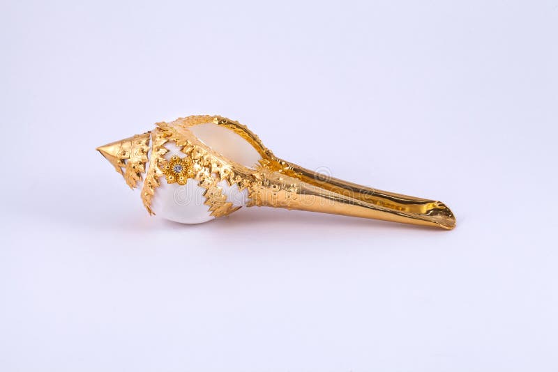 Conch Shell on Golden Tray for Thai Wedding Stock Photo - Image of ...