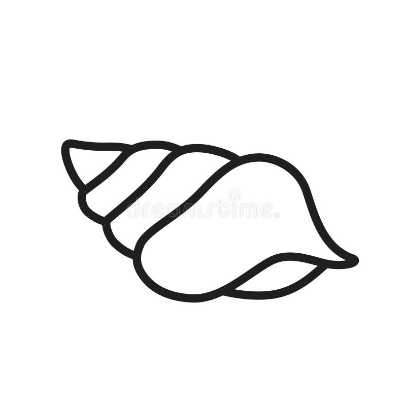 Conch Shell Line Icon. Summer, Sea and Ocean Symbol Stock Vector ... Conch Shell Line Icon. Summer, Sea and Ocean Symbol Stock Vector ...