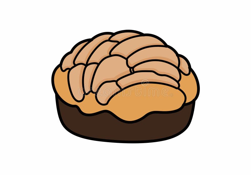 Concha clip art stock vector. Illustration of sweet - 367278220