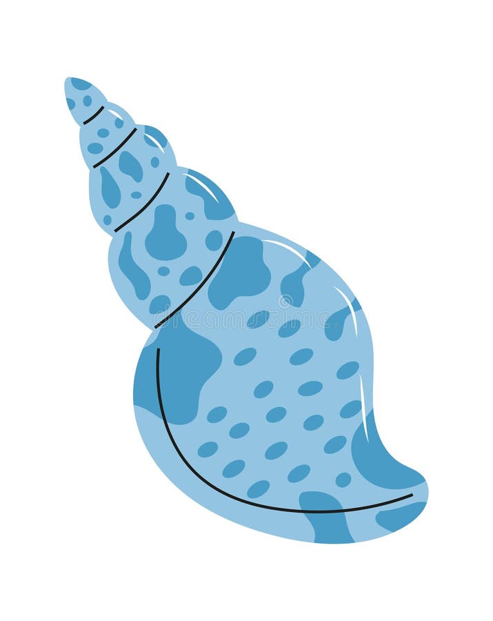 Conchas De Caracol-do-mar Rief-de-concha-do-mar Ilustração do Vetor ...
