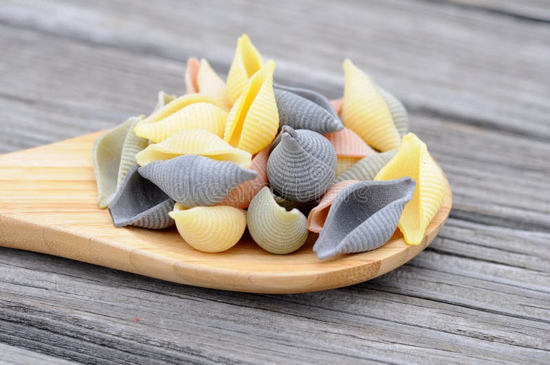 Conchiglie gourmet pasta stock image. Image of calories - 33855067