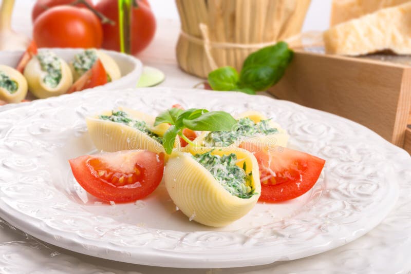 Conchiglioni stock image. Image of grated, fresh, bread - 50996645