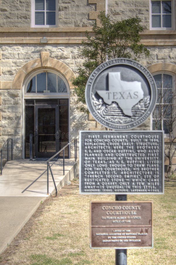 Concho County Courthouse 2 editorial photo. Image of glass - 369566076