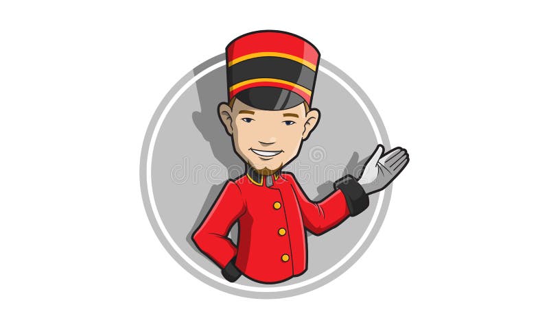 Concierge Mascot stock vector. Illustration of concierge - 77252386