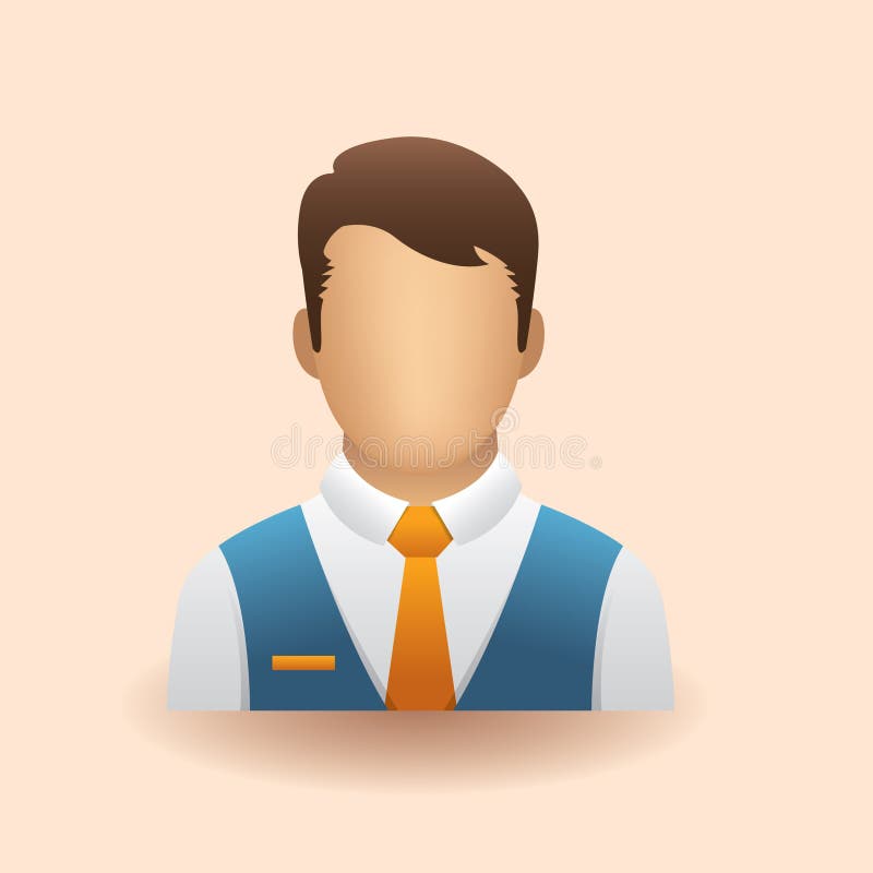 Concierge. Vector Illustration Decorative Design Stock Illustration ...