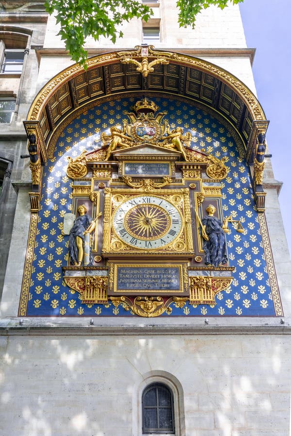 Conciergerie Clock Oldest Clock in Paris, France Stock Image - Image of ...