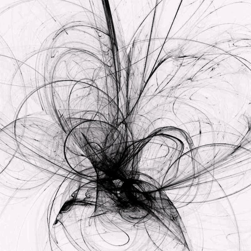 Concise and Beautiful Graphic-style Illustration of Blurred Black Lines ...