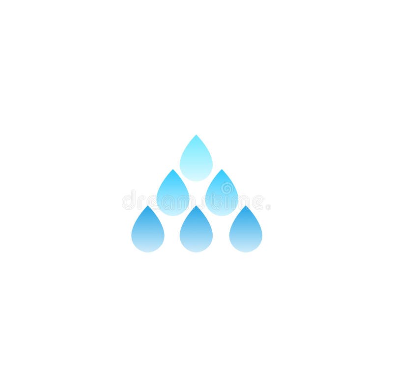 Concise Logo in the Shape of a Water Drop, Stock Illustration ...