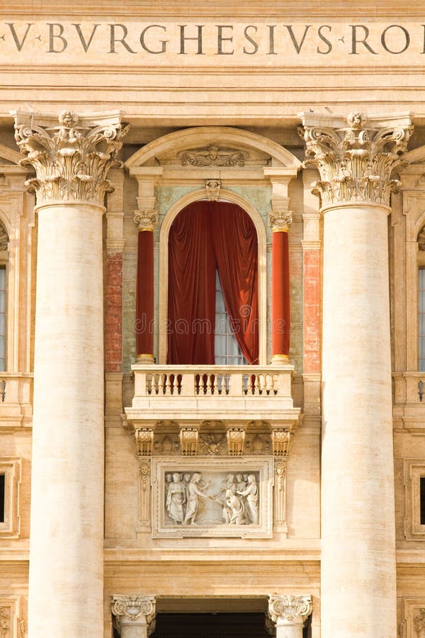 Conclave Balcony in St. Peter S Basilica in the Vatican Stock Photo ...