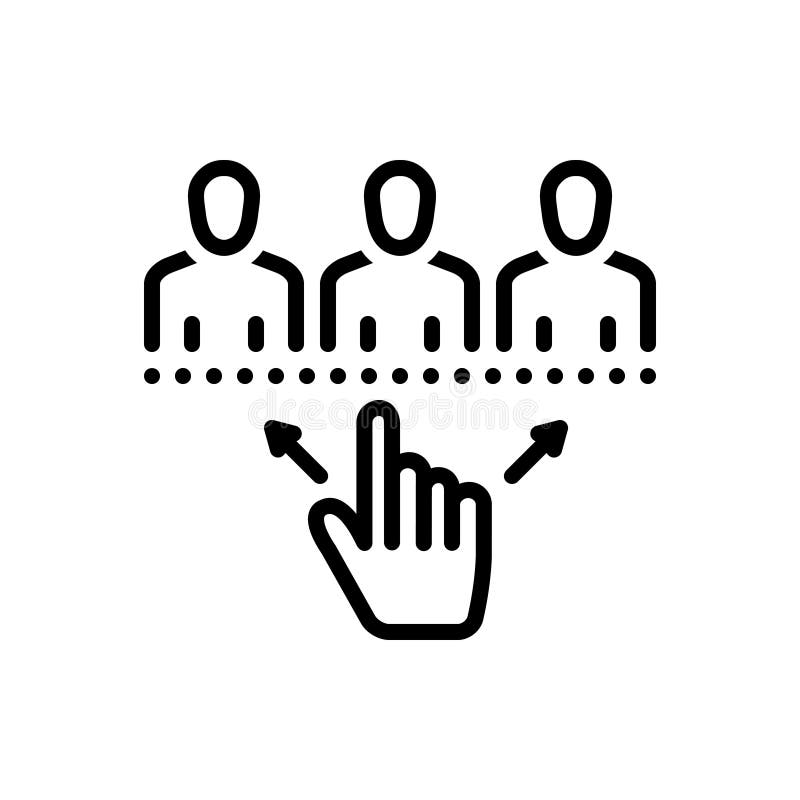 Black Line Icon for Conclude, Adduce and Choose Stock Vector ...