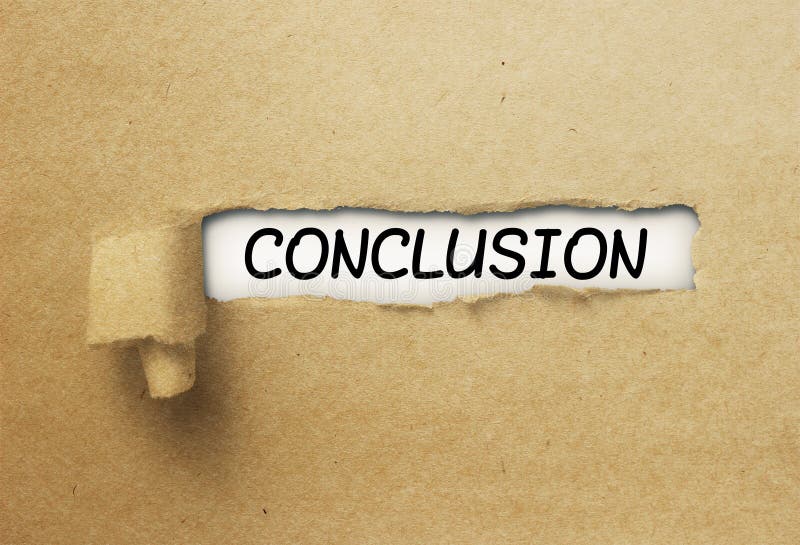 Conclusie Achter Gescheurd Kruldocument Stock Afbeelding - Image of ...