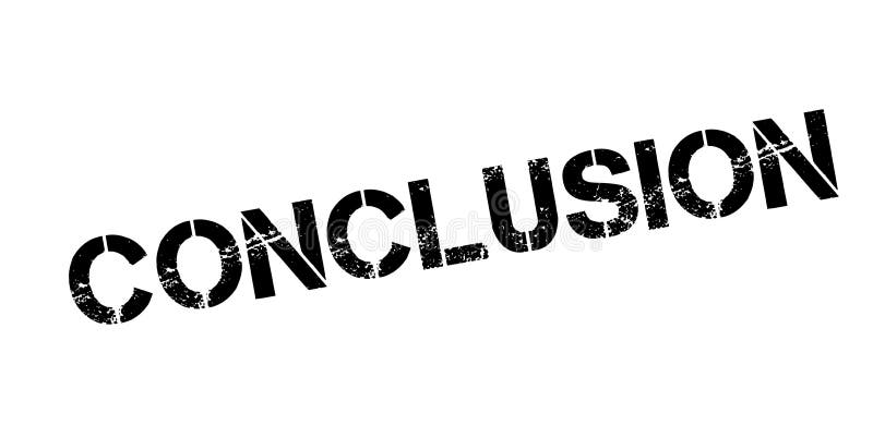 Conclusie rubberzegel vector illustratie. Illustration of volledig ...